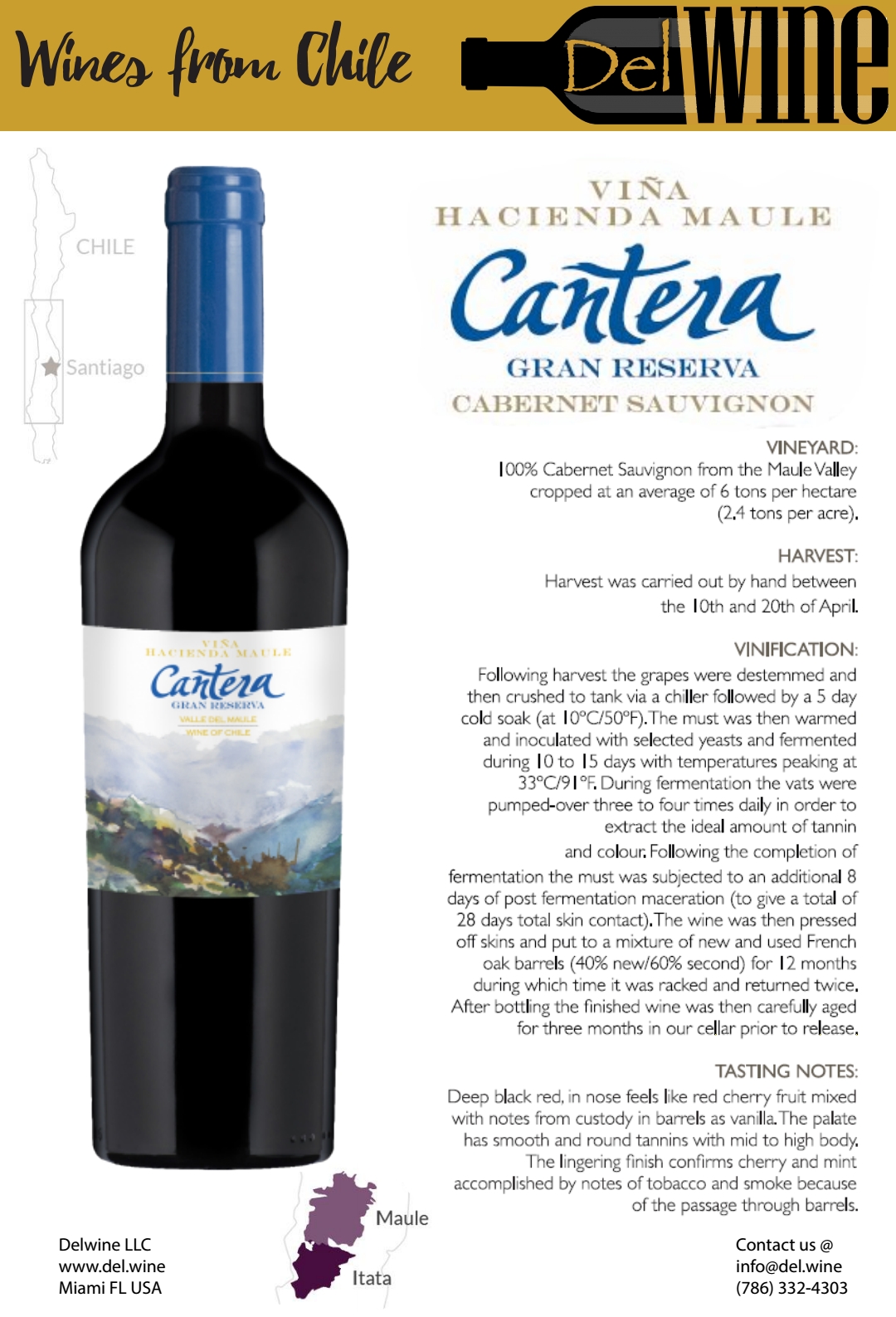 CANTERA GRAN RESERVA from Chile - Winner of Bronze medal at the ...